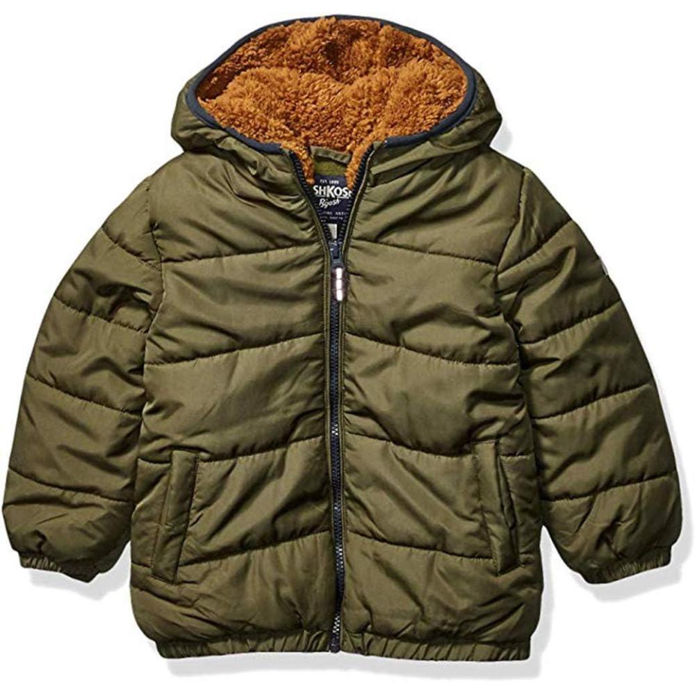 OshKosh B’Gosh boys Heavyweight Winter Jacket With Sherpa Lining(Royal ...