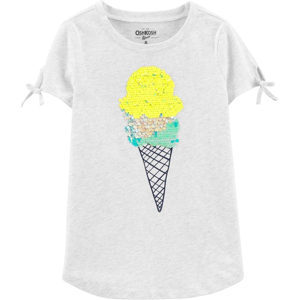 OshKosh B’Gosh Girls’ Sequin Tee(Heather Grey Pink) - OshKosh B'Gosh ...